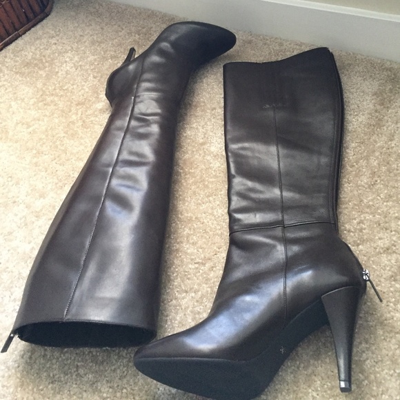 Kenneth Cole | Shoes | Kenneth Cole Talent Show Brown Leather Boots ...